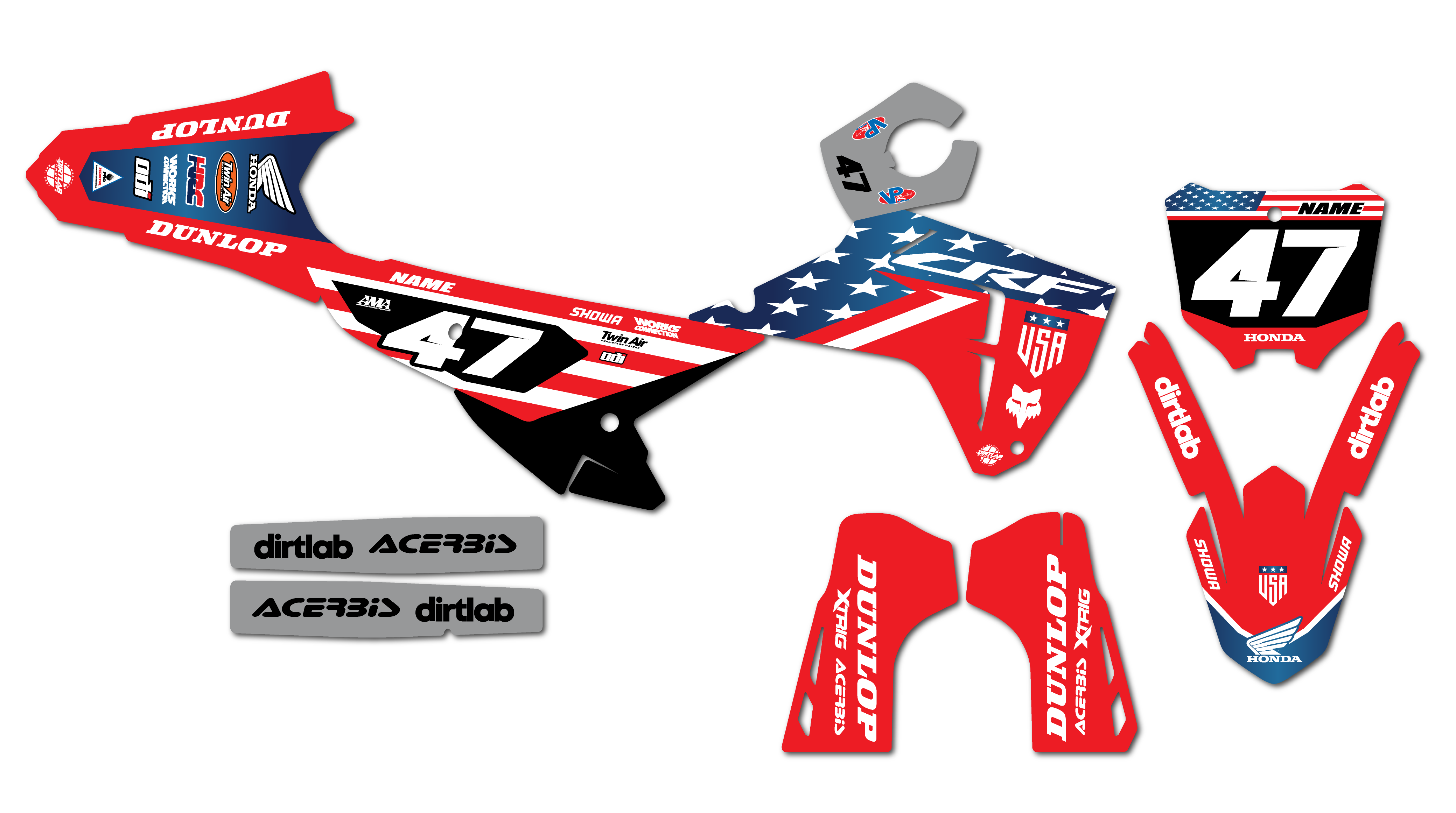 Honda Semi Custom Graphics - Dirtlab Concepts