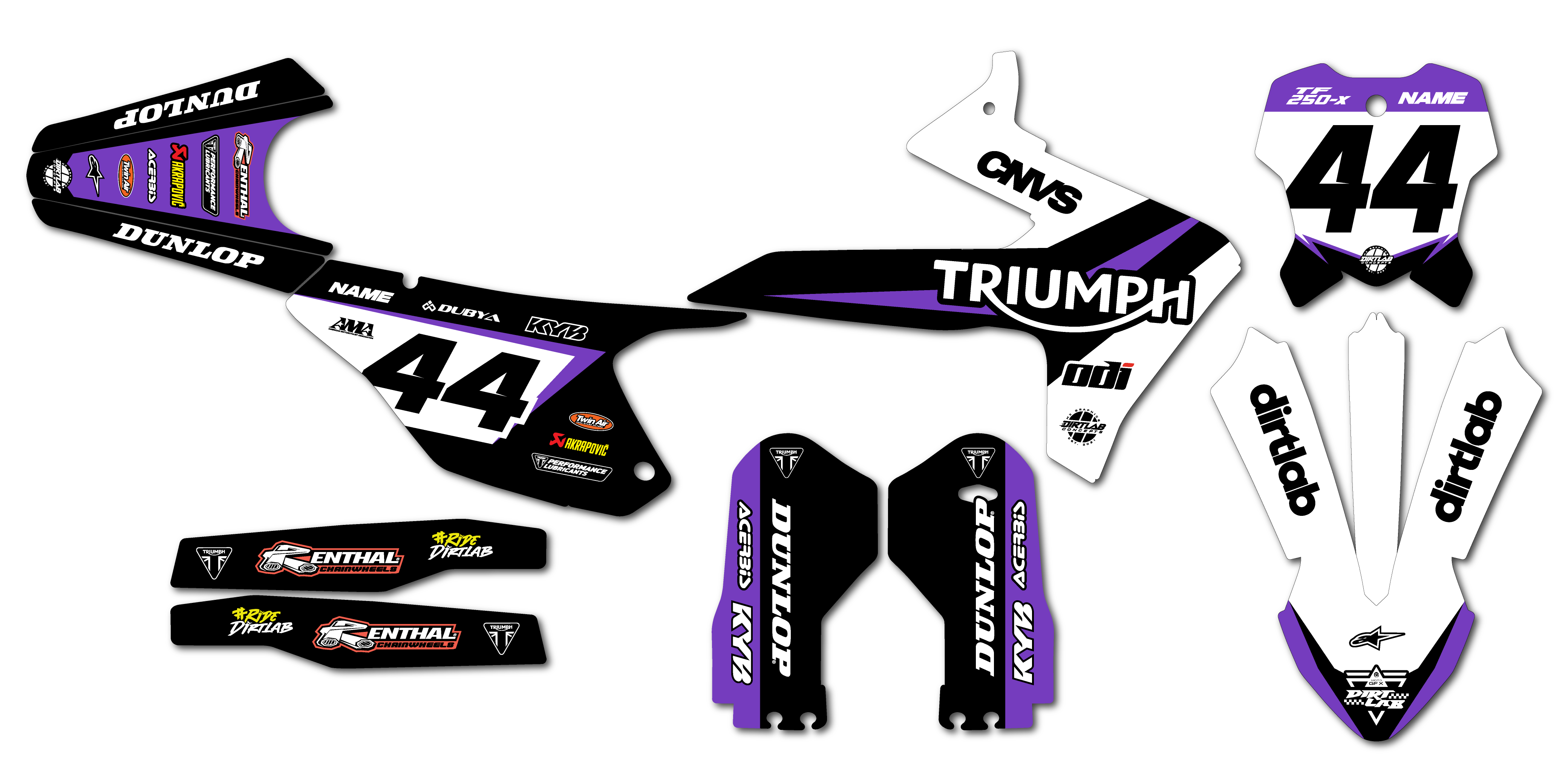 Triumph Semi Custom Graphics - Dirtlab Concepts
