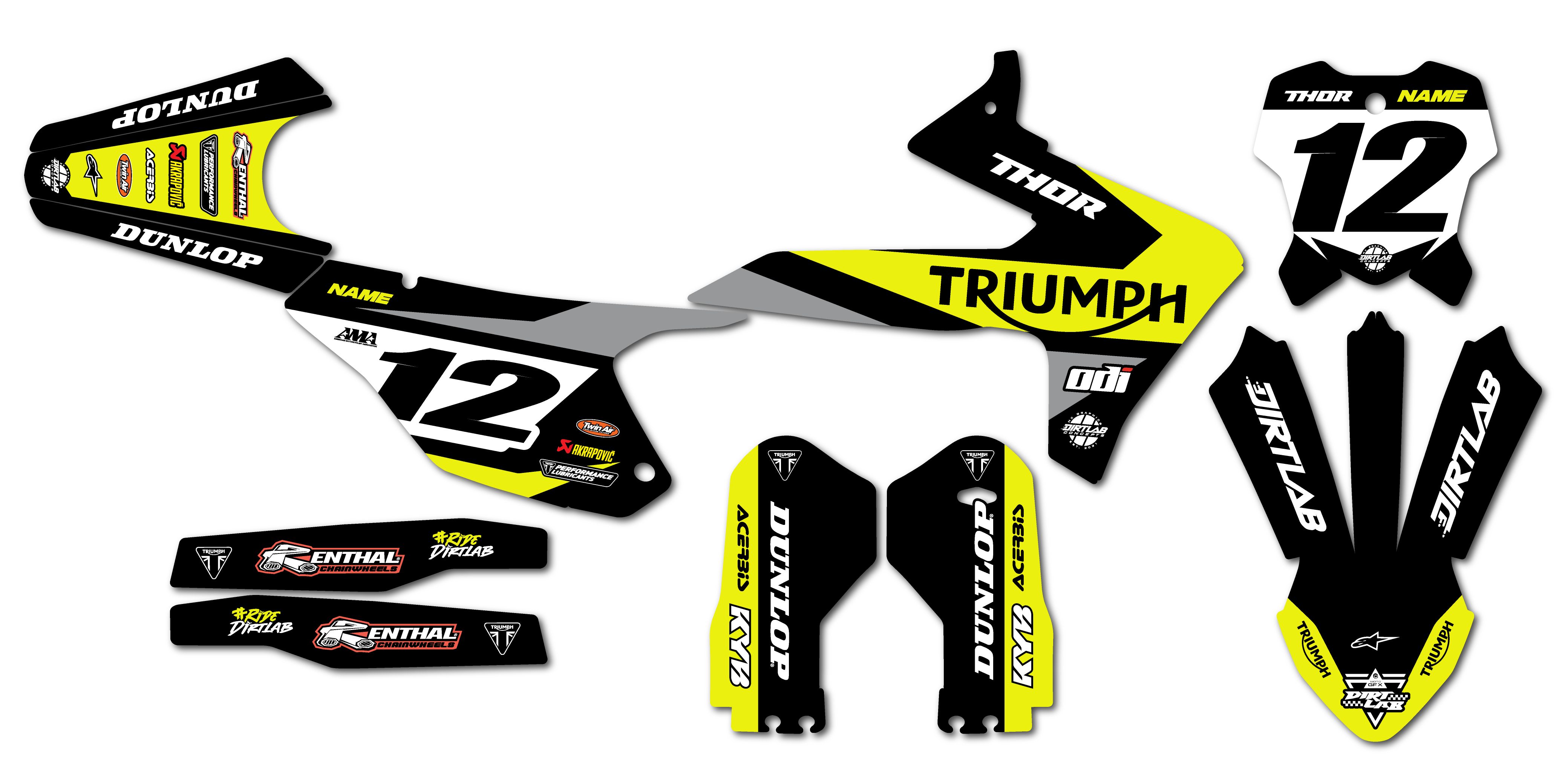 Triumph Semi Custom Graphics - Dirtlab Concepts