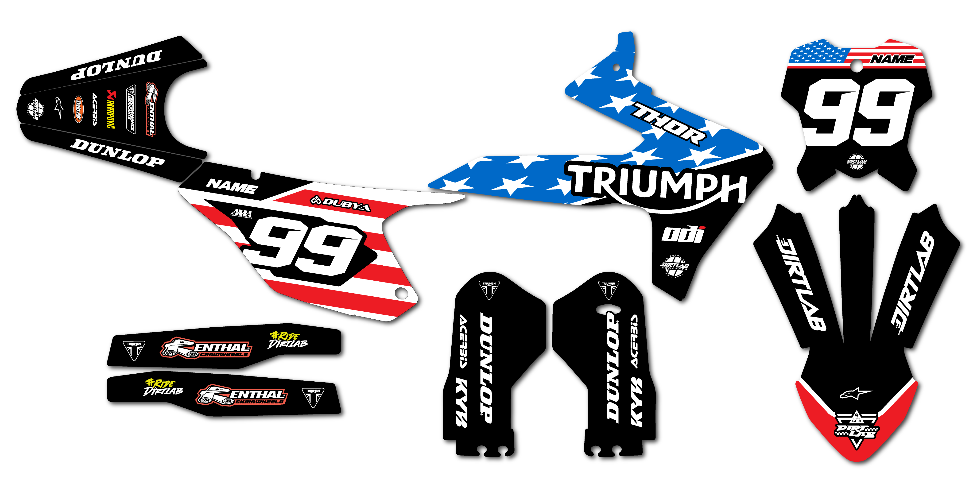 Triumph Semi Custom Graphics - Dirtlab Concepts