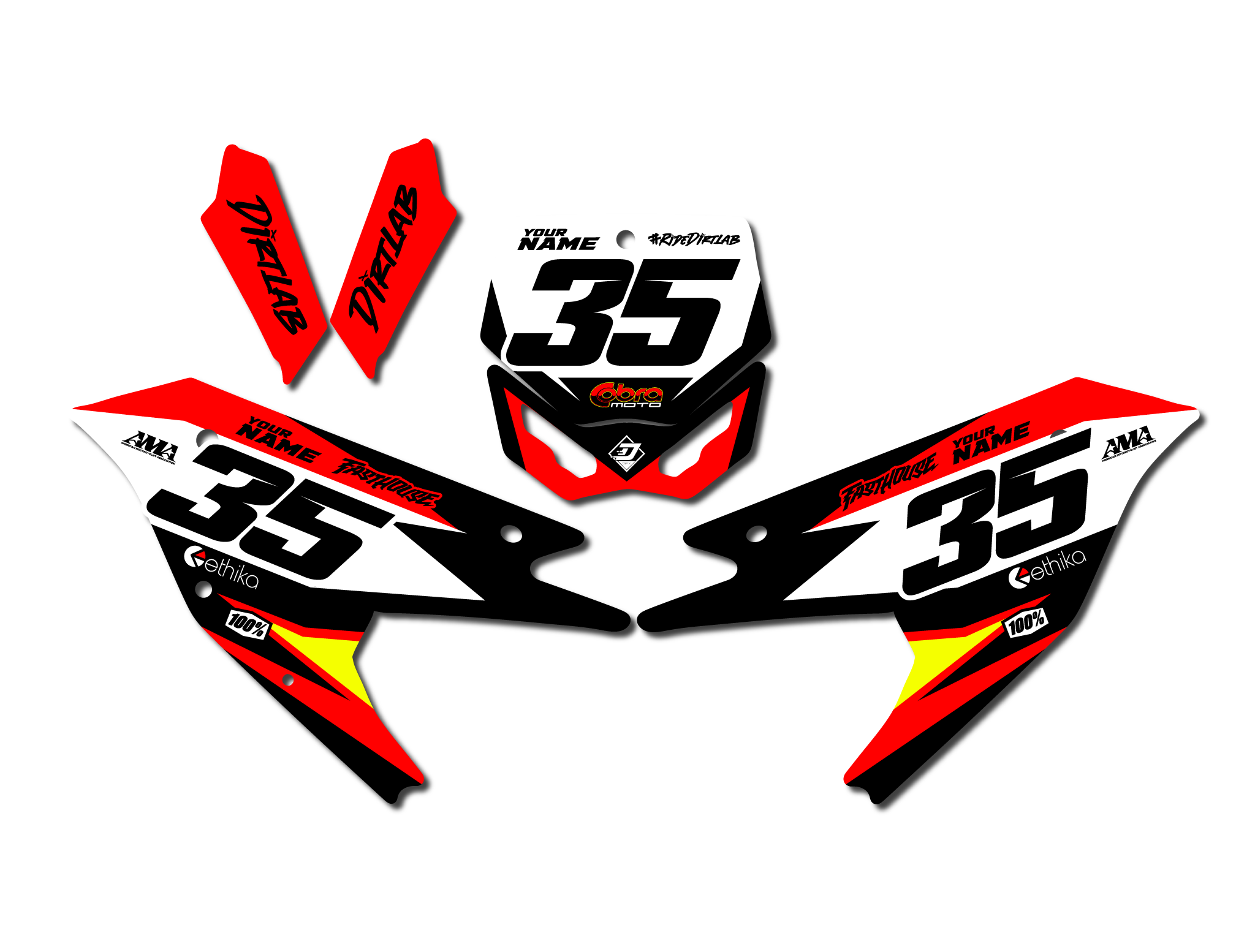 Cobra FWE Number Plate Graphics - Dirtlab Concepts