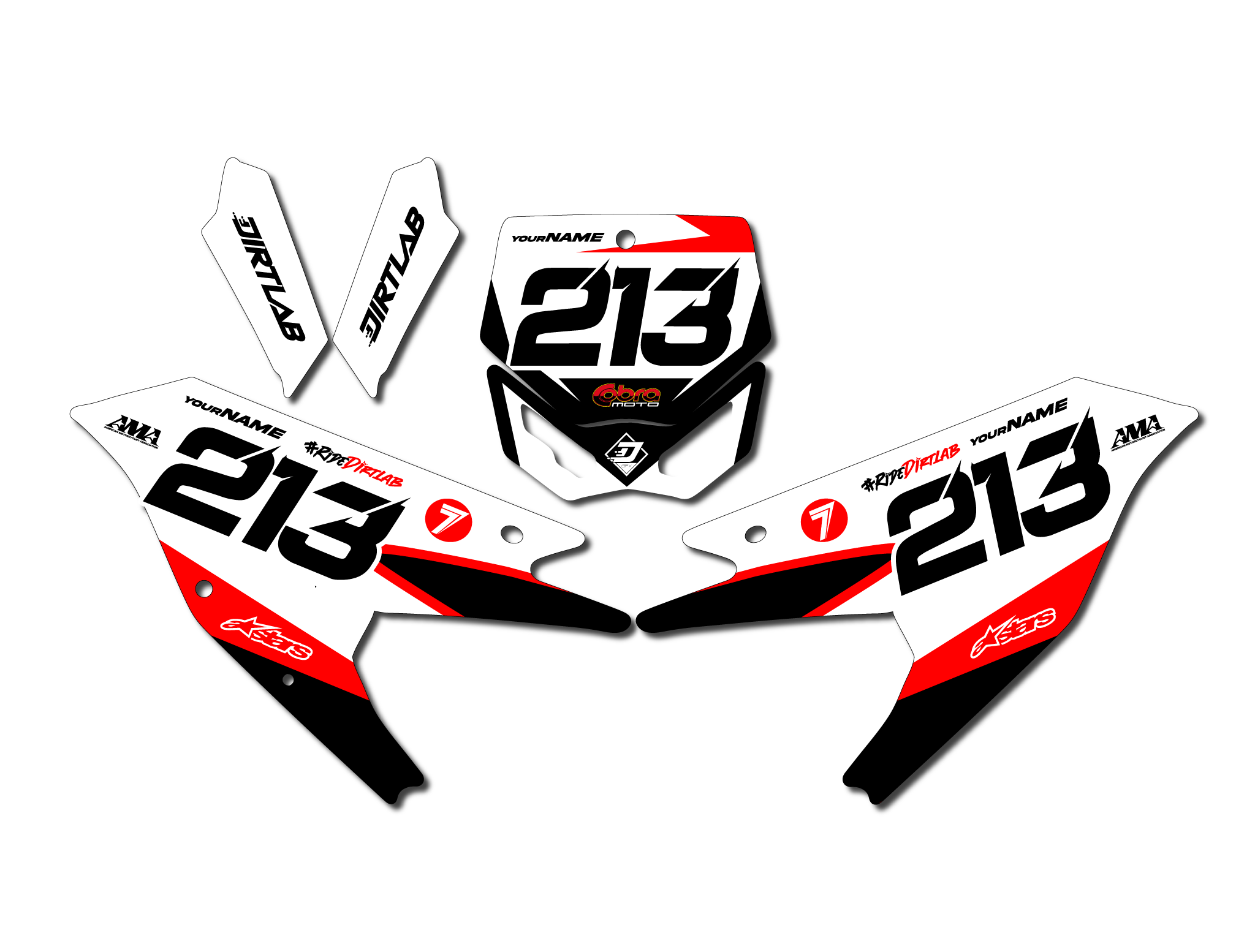 Cobra FWE Number Plate Graphics - Dirtlab Concepts