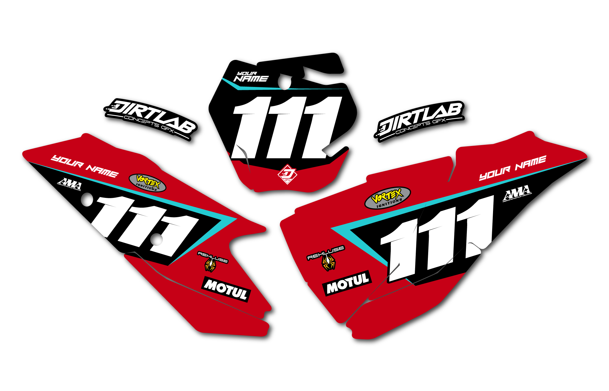 GasGas Number Plate Graphics - Dirtlab Concepts