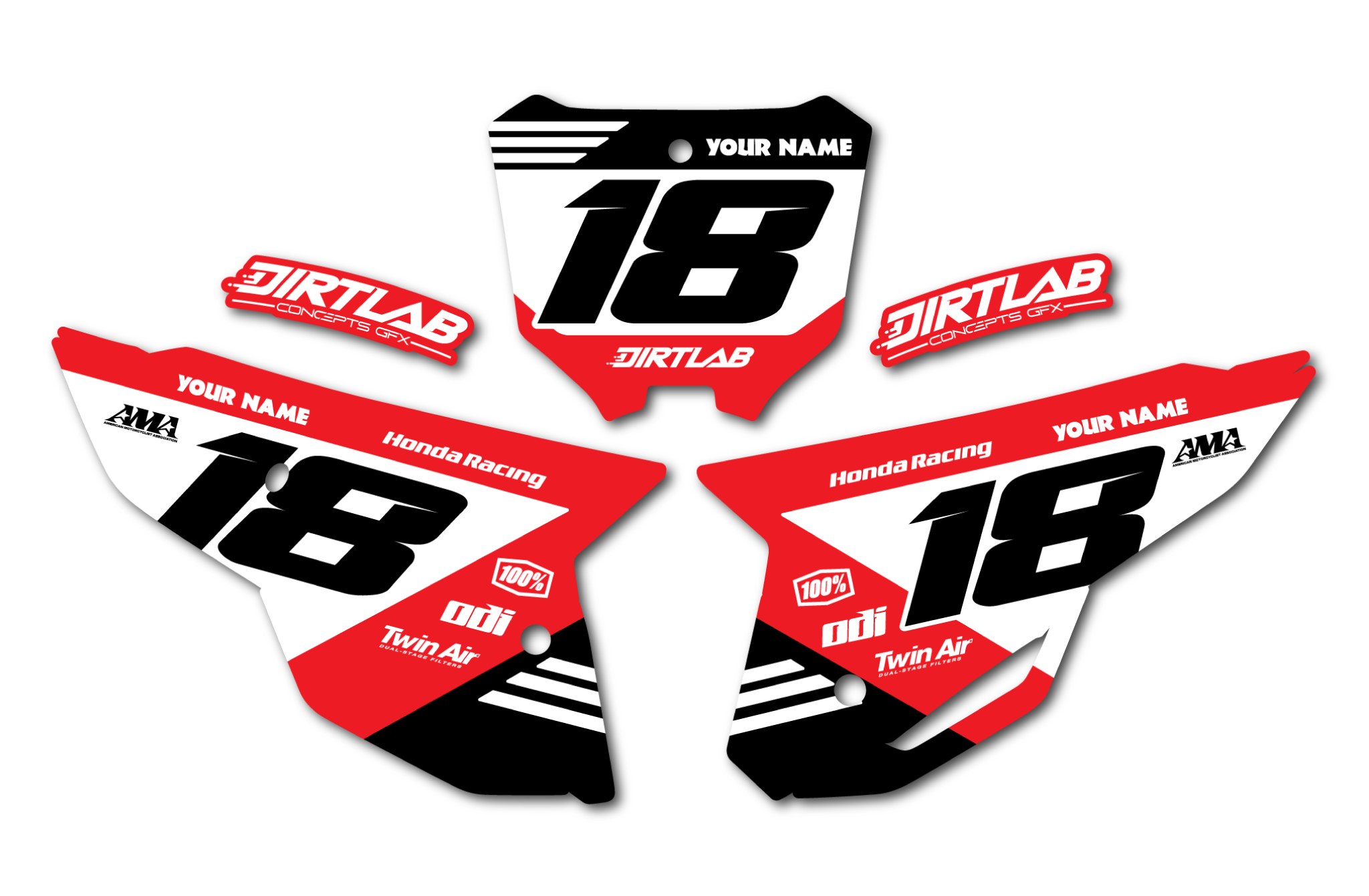 Honda Number Plate Graphics - Dirtlab Concepts