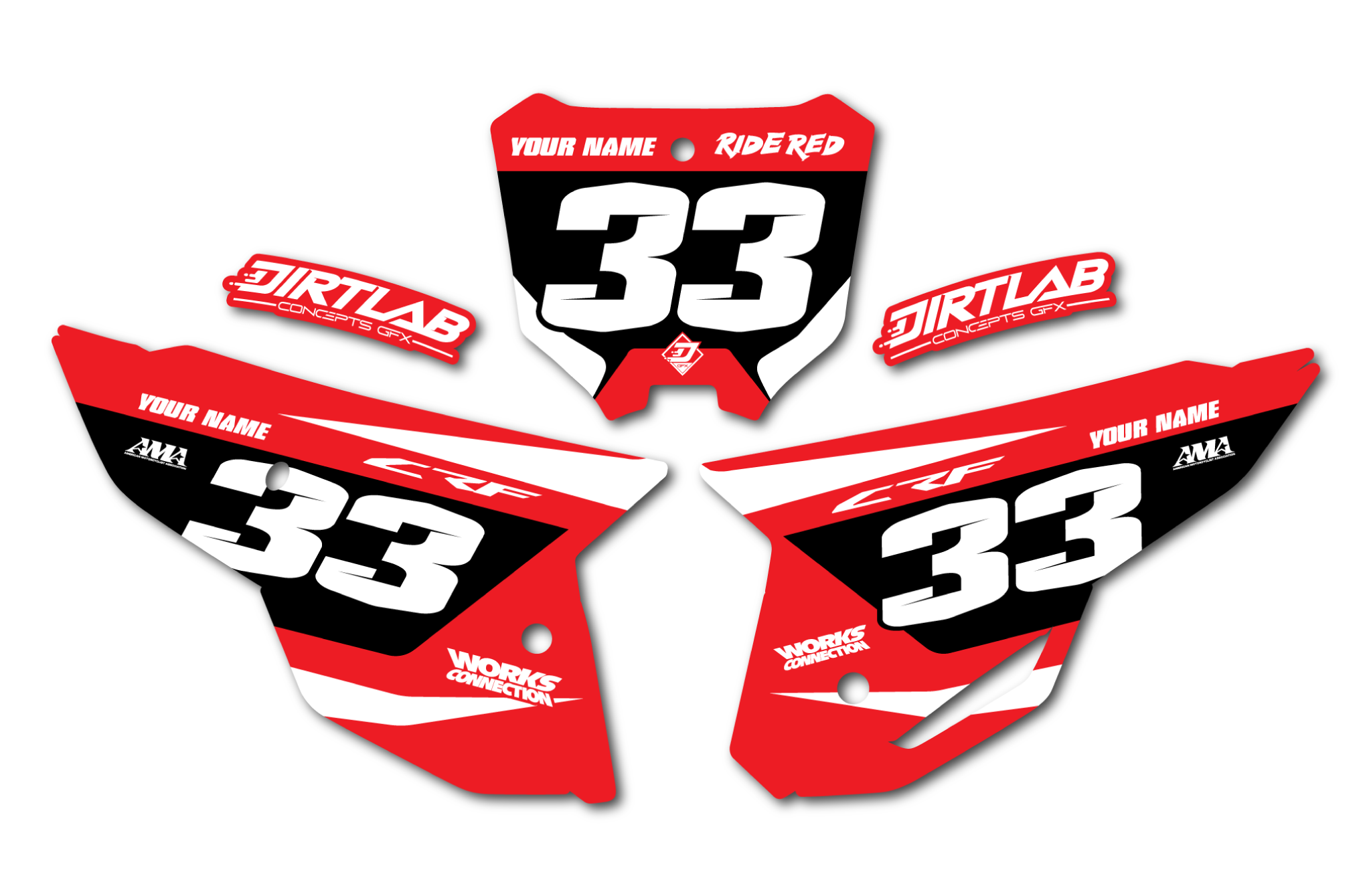 Honda Number Plate Graphics - Dirtlab Concepts