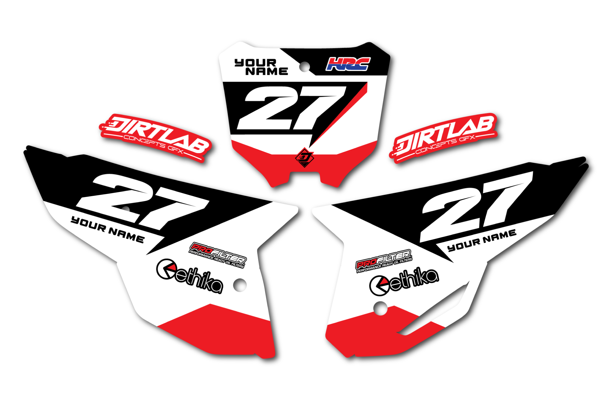 Honda Number Plate Graphics - Dirtlab Concepts