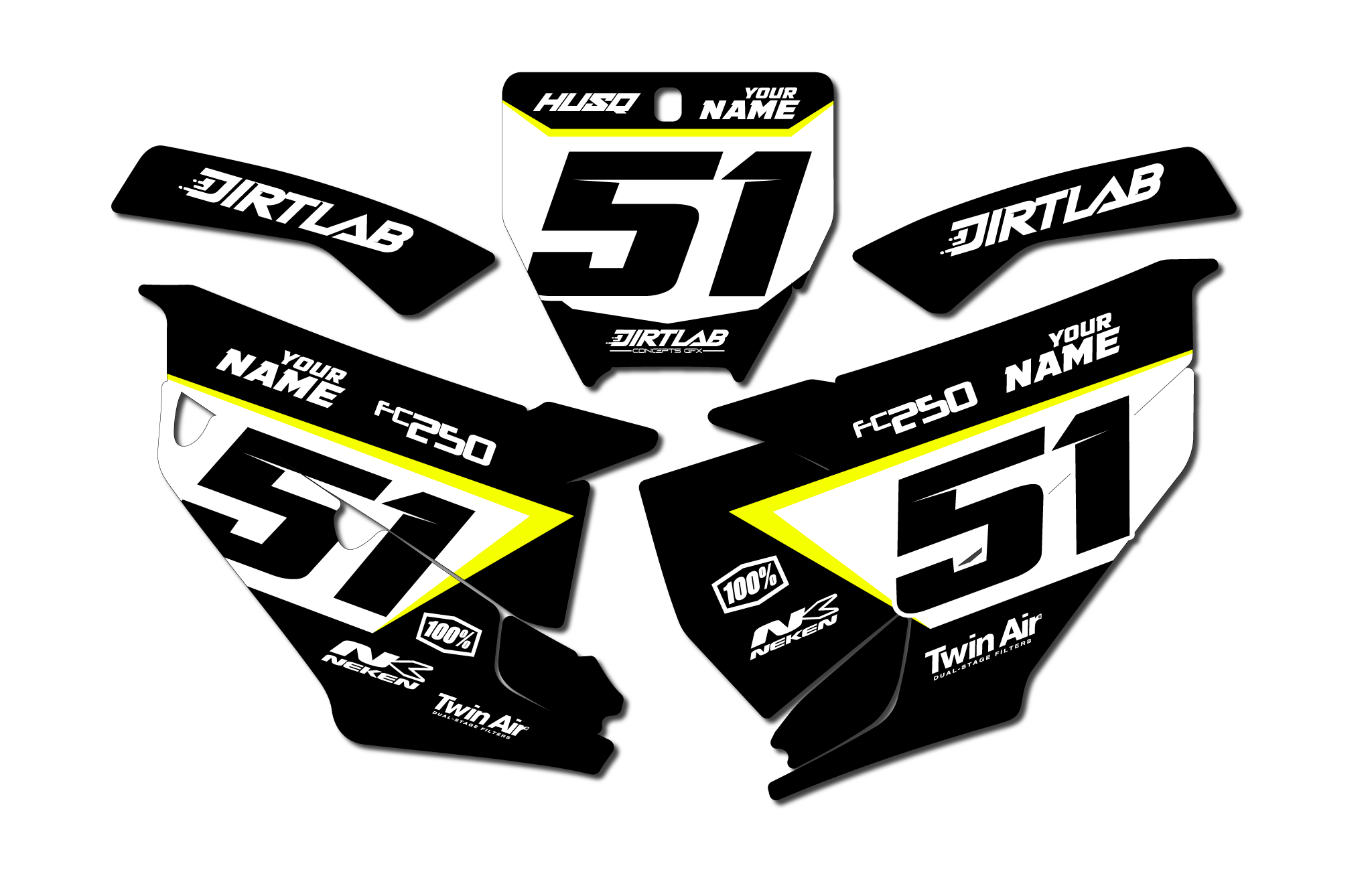 Husqvarna Number Plates - Dagger Series V2