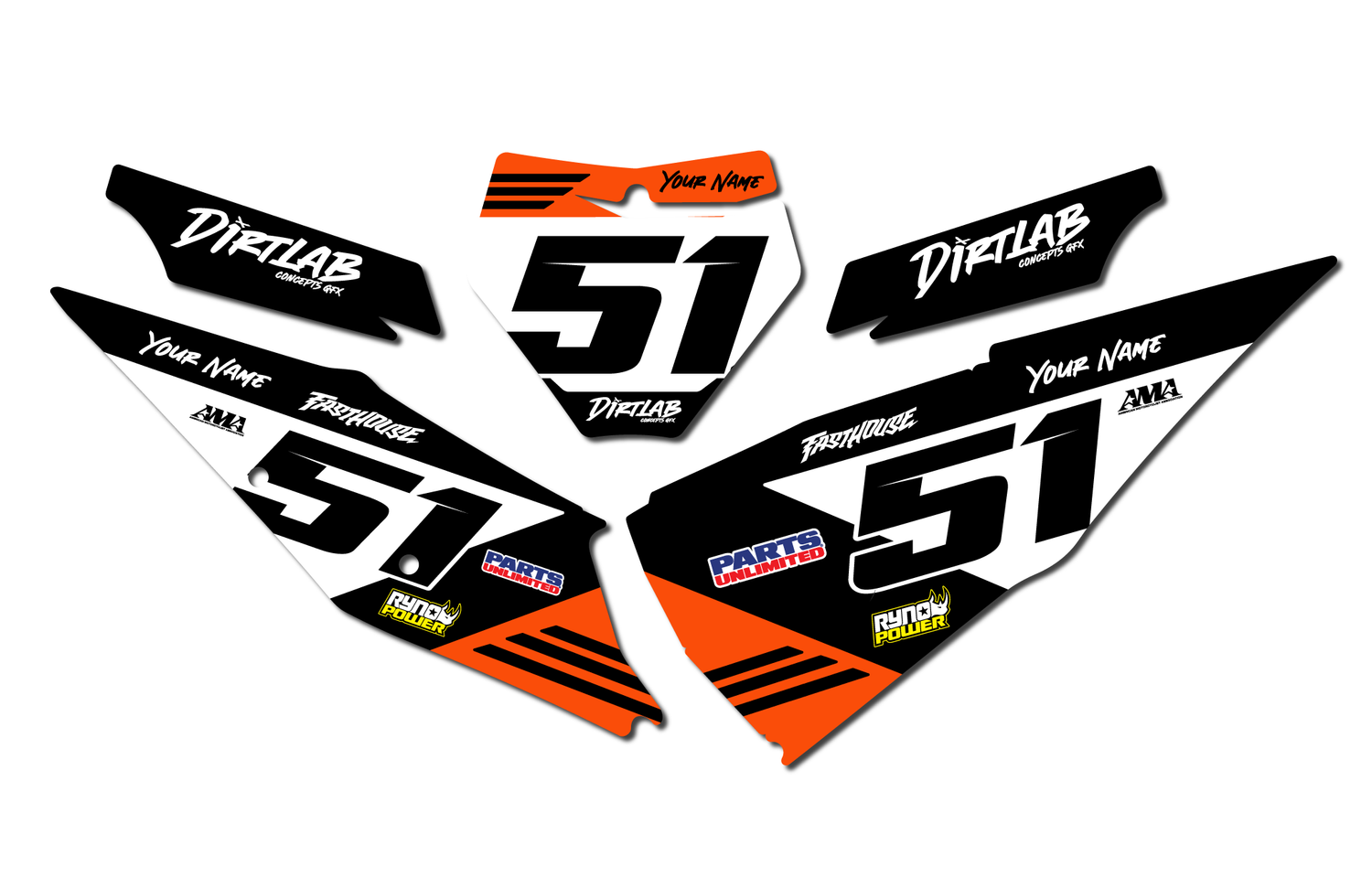 Number Plates for KTM - Dash Series