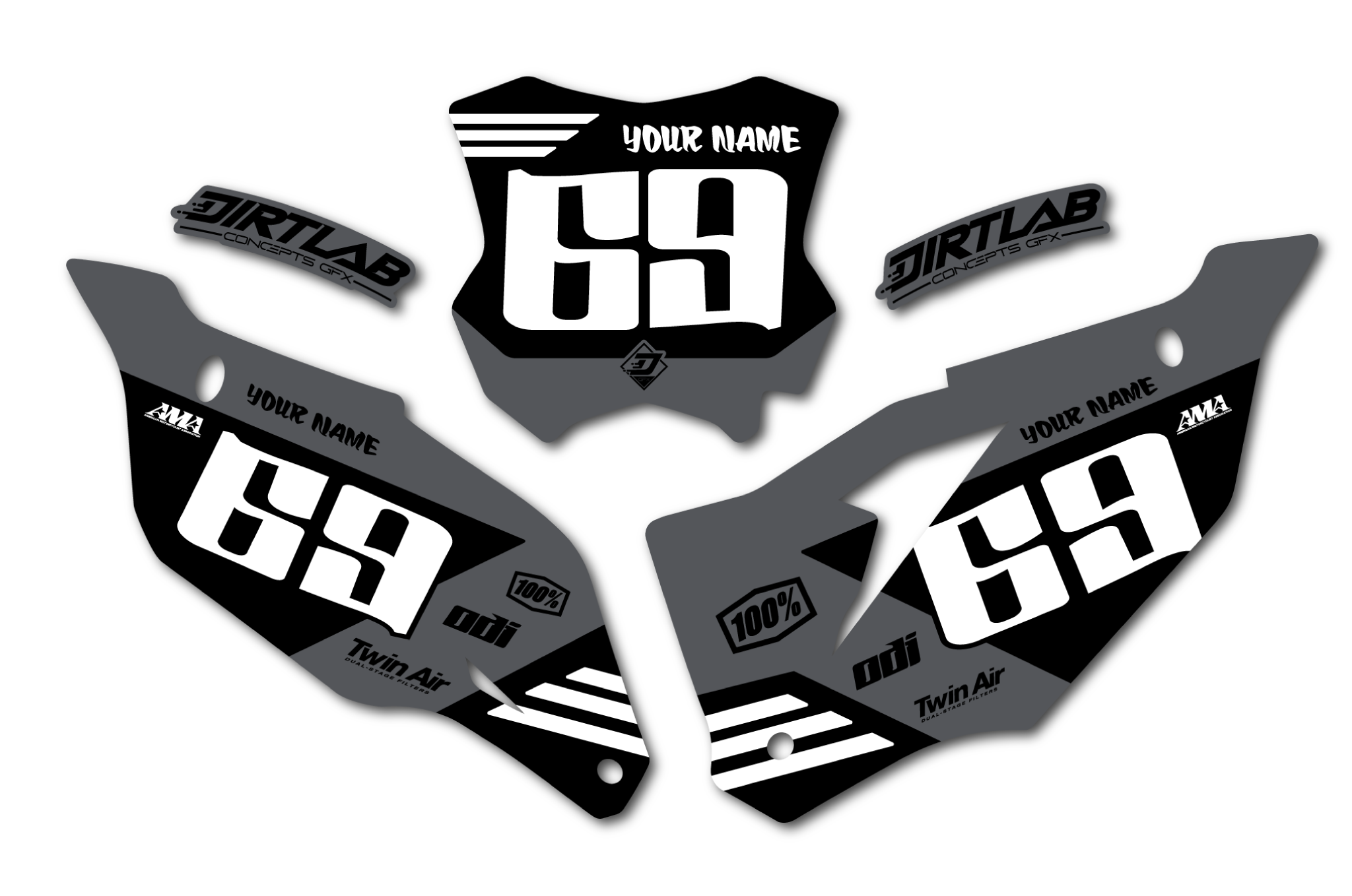 Kawasaki Number Plates - Dash Series V2
